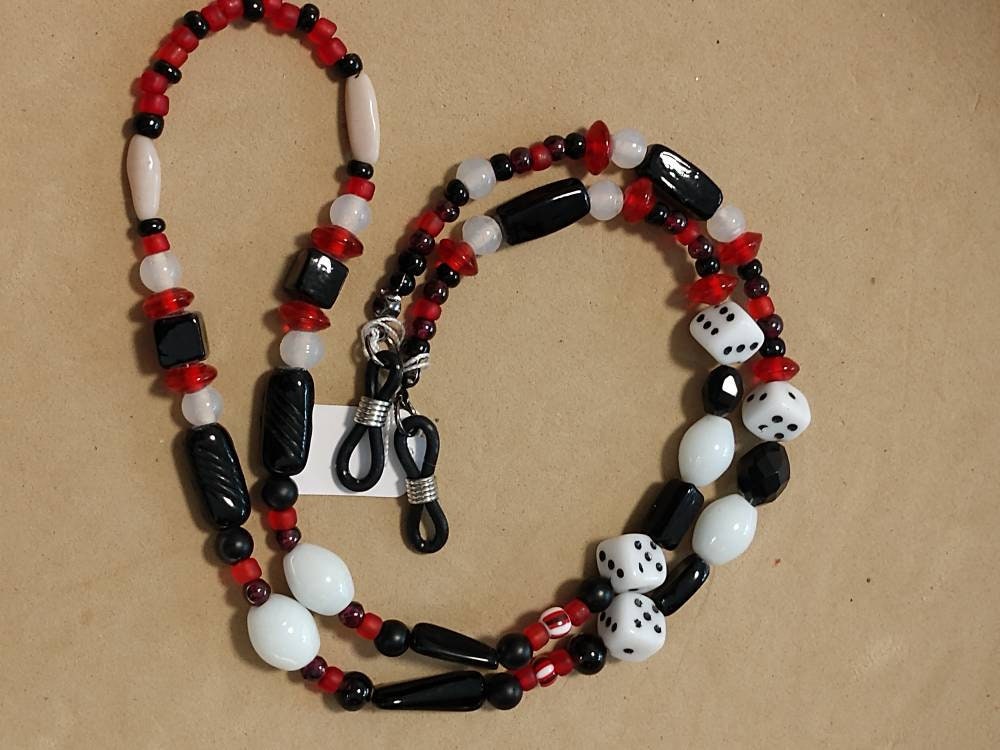 Beaded Granny Glasses Chain | Etsy