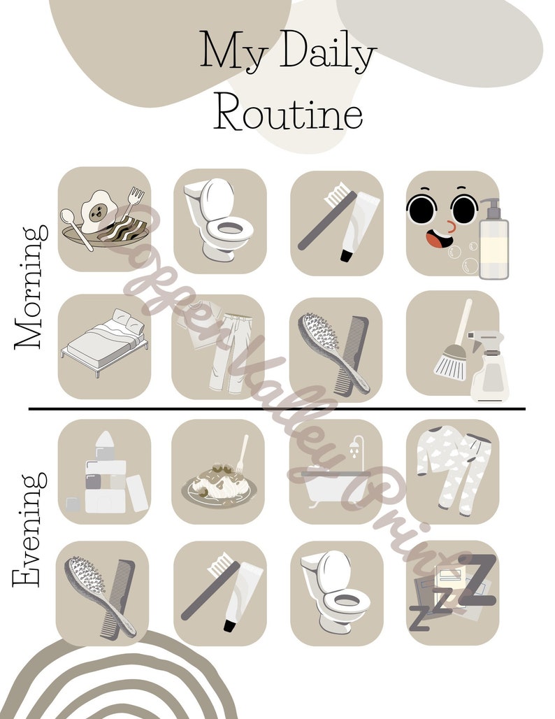 Easy Aesthetic Daily Routine for Kids and Toddlers - Etsy