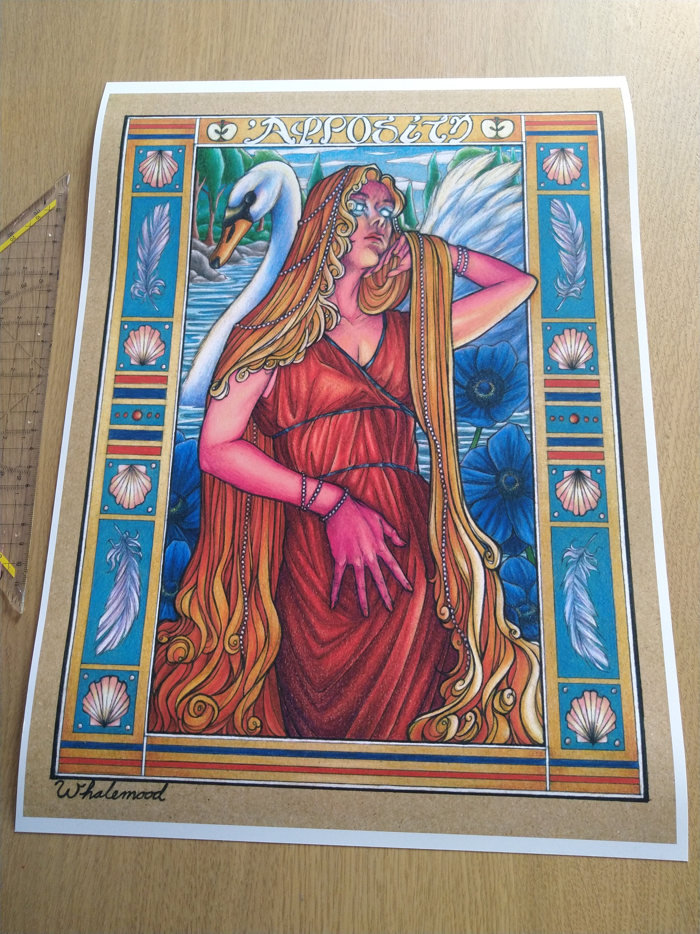 Aphrodite Goddess Poster Art Nouveau Greek Mythology - Etsy
