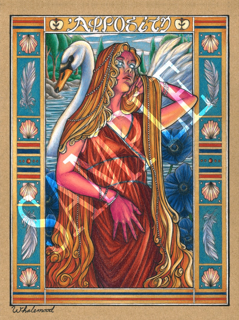 Aphrodite Goddess Printable Poster Art Nouveau Greek Mythology - Etsy