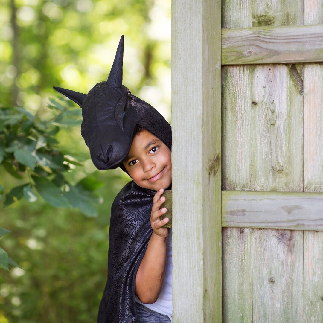 Dragon Cape Costume, Black Dragon Dress up Cape Costume, Dress up Cape ...