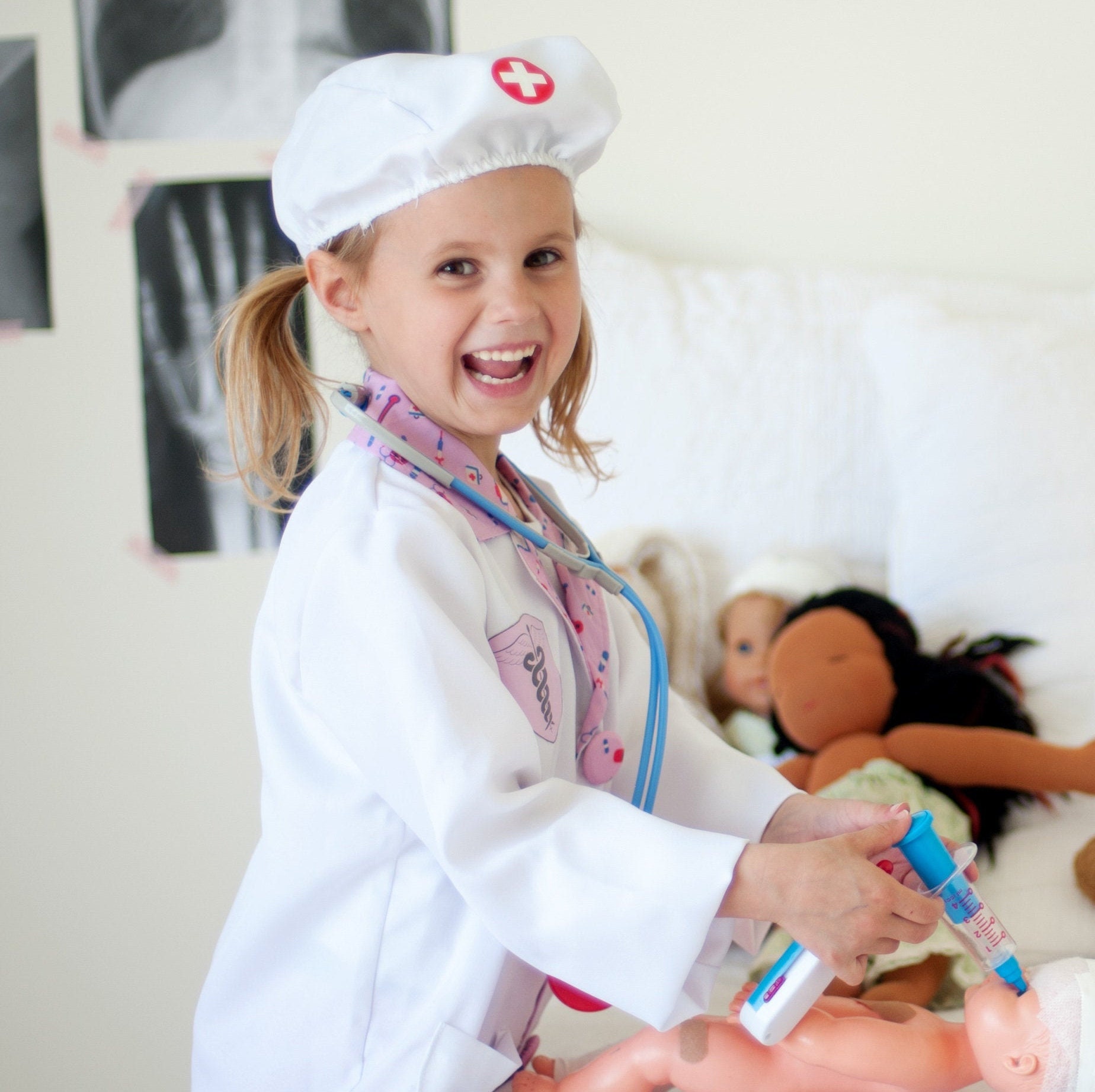 Career Doctor With Accessories in Garment Bag Pretend Play - Etsy Canada