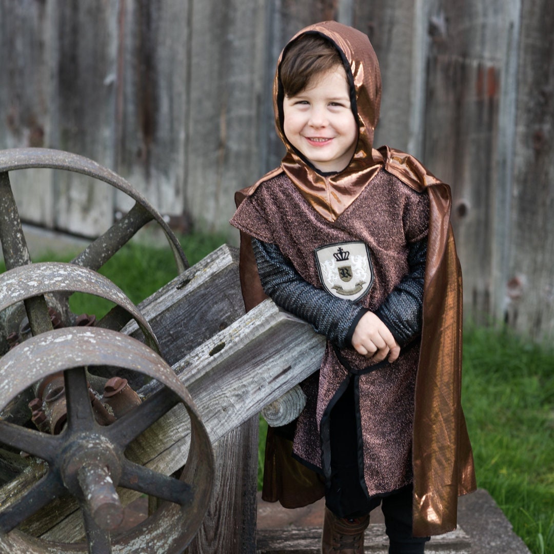 Brilliant Copper Knight Tunic With Cape, Kids Knight Costume, Knight ...