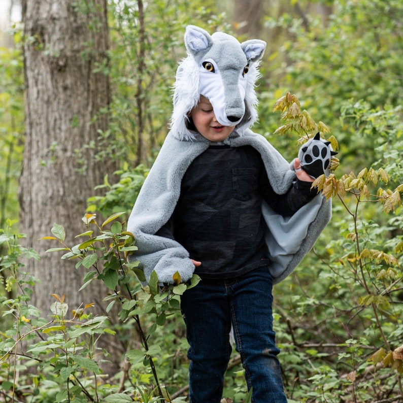 Woodland Storybook Wolf Cape Kids Wolf Costume Wolf Cape - Etsy Canada