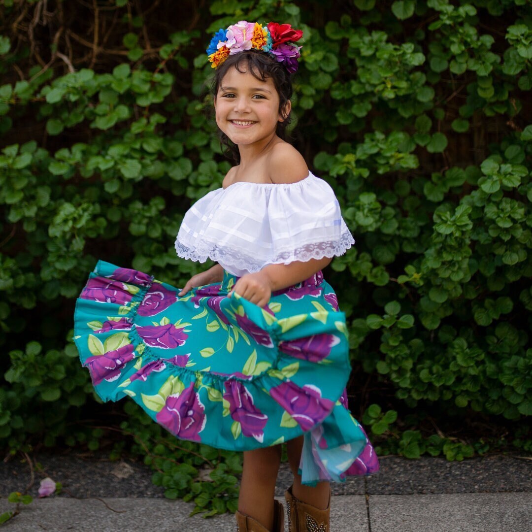 Frida Kahlo Costume for Kids, Encanto-inspired Dress for Kids, Kids ...