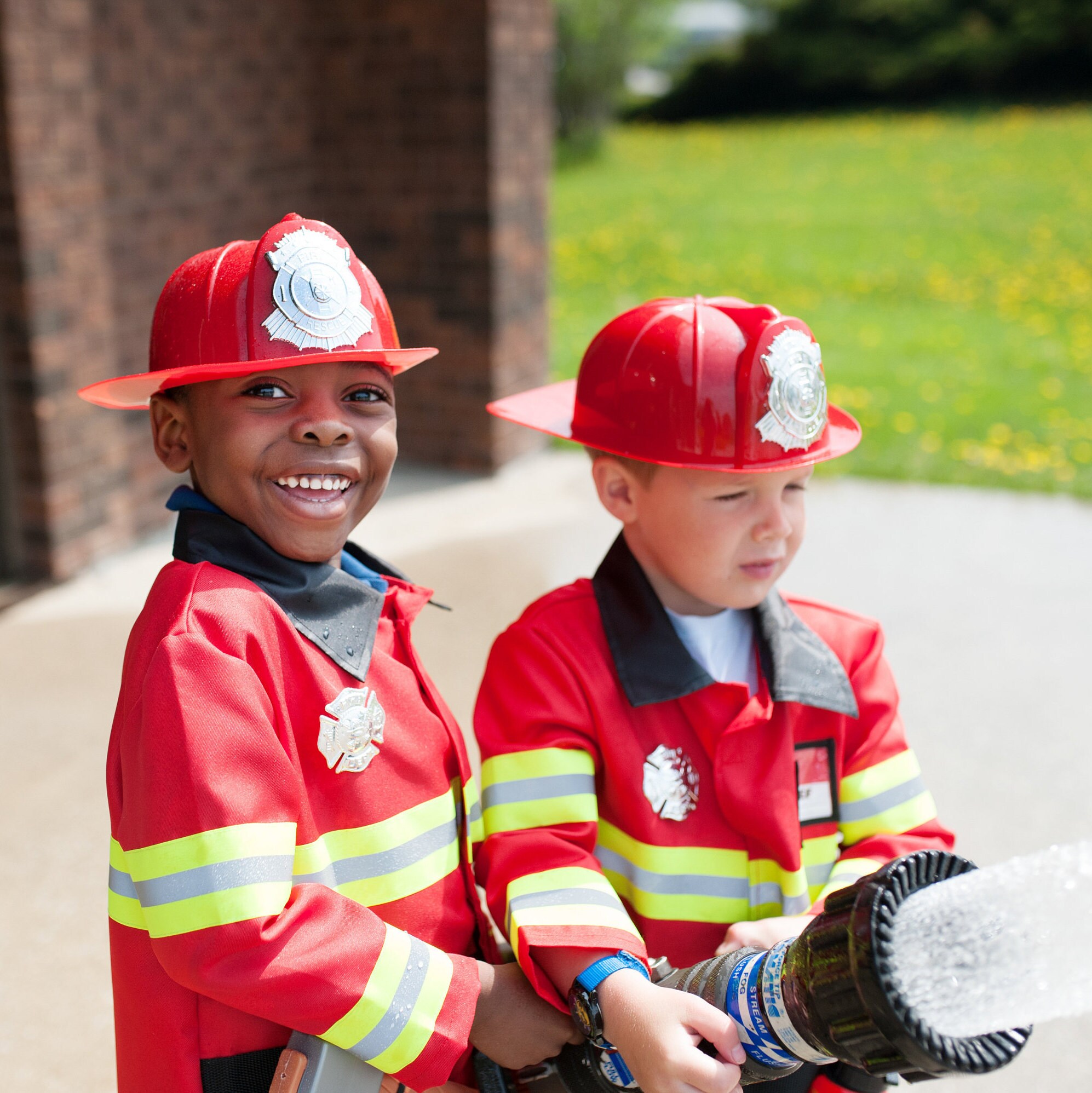Firefighter With Accessories in Garment Bag Pretend Play - Etsy