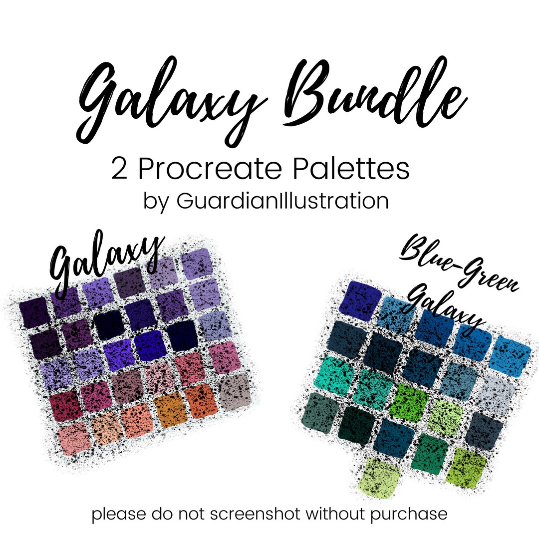 2 Galaxy Procreate Color Palette, Procreate Tools, Color Swatches - Etsy