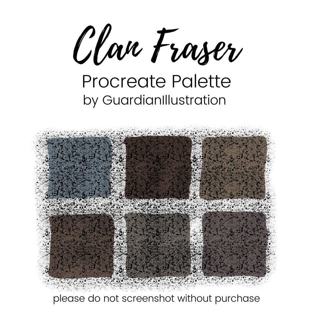 Clan Fraser Procreate Color Palette, Procreate Tools, Color Swatches - Etsy