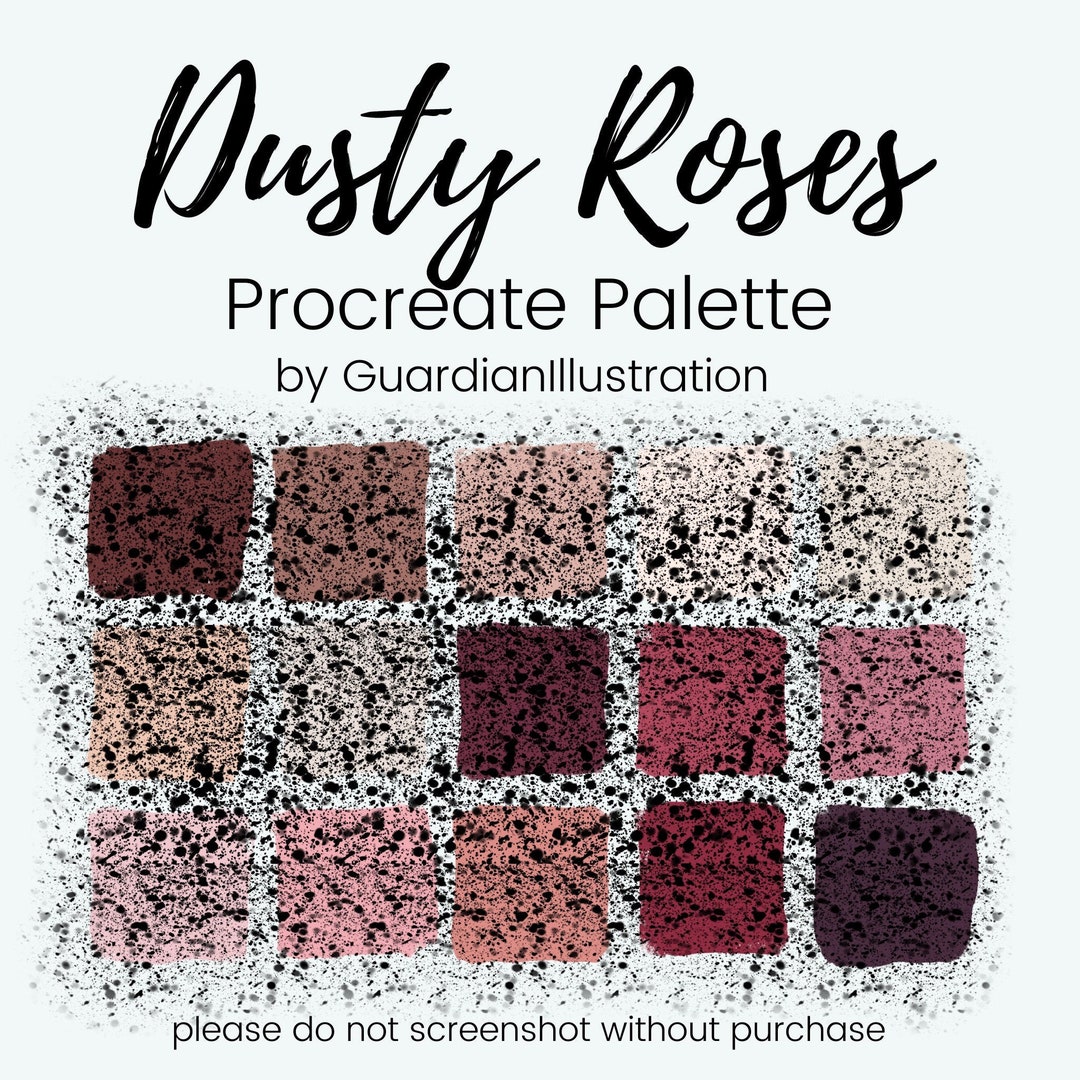 Dusty Roses Procreate Color Palette, Procreate Tools, Color Swatches - Etsy