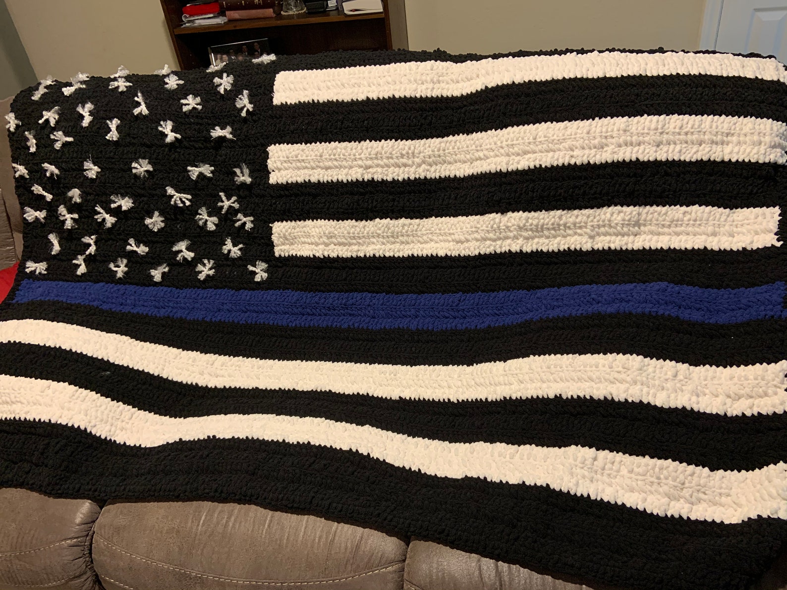 Thin Blue Line Blankets (large) - Etsy