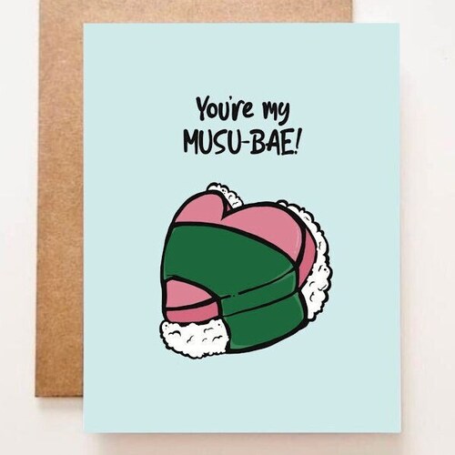 You're My Musu-bae Greeting Card Spam Musubi Punny Card - Etsy