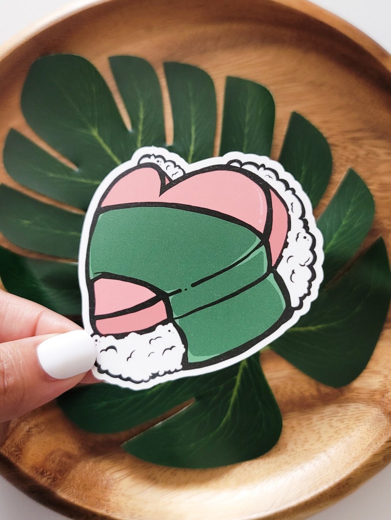 Musubi Heart Sticker Spam Musubi Lover Hawaiian Food Snacks - Etsy
