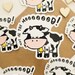 Not in the Mood Cow Sticker | Cute Funny Cow Laptop Water Bottle ...