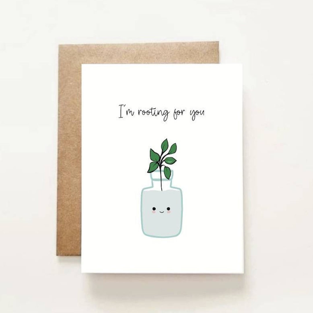I'm Rooting for You Greeting Card | Gift for Plant Lover Plant Mom ...