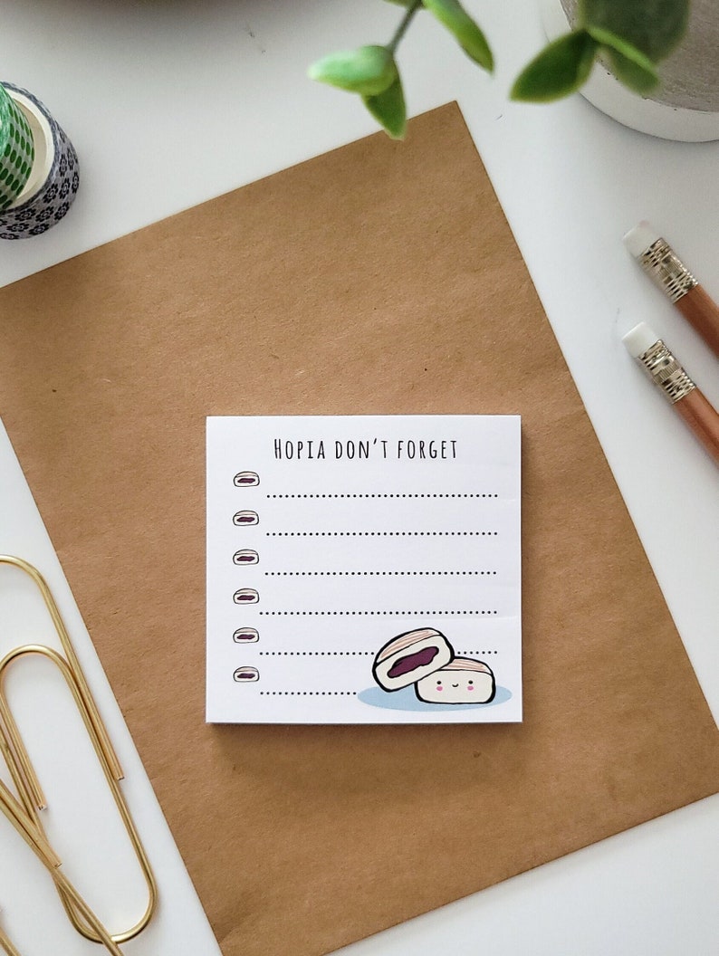 Hopia Don't Forget Sticky Note Pad 3 X 3 50 | Etsy