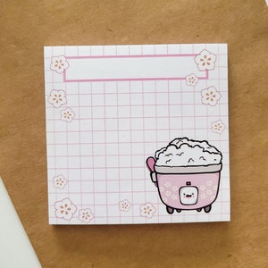 Cute Rice Cooker Sticky Note Pad 3 X 3 50 Sheets - Etsy