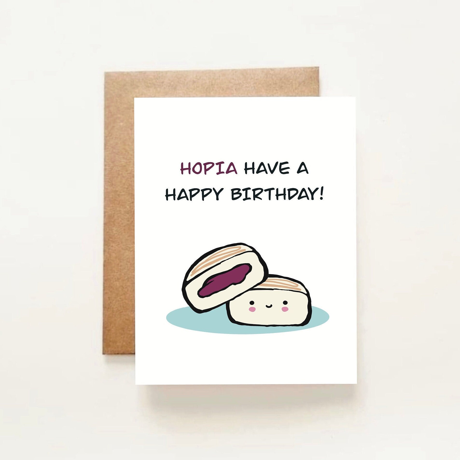 Hopia Happy Birthday Greeting Card Happy Birthday Funny | Etsy
