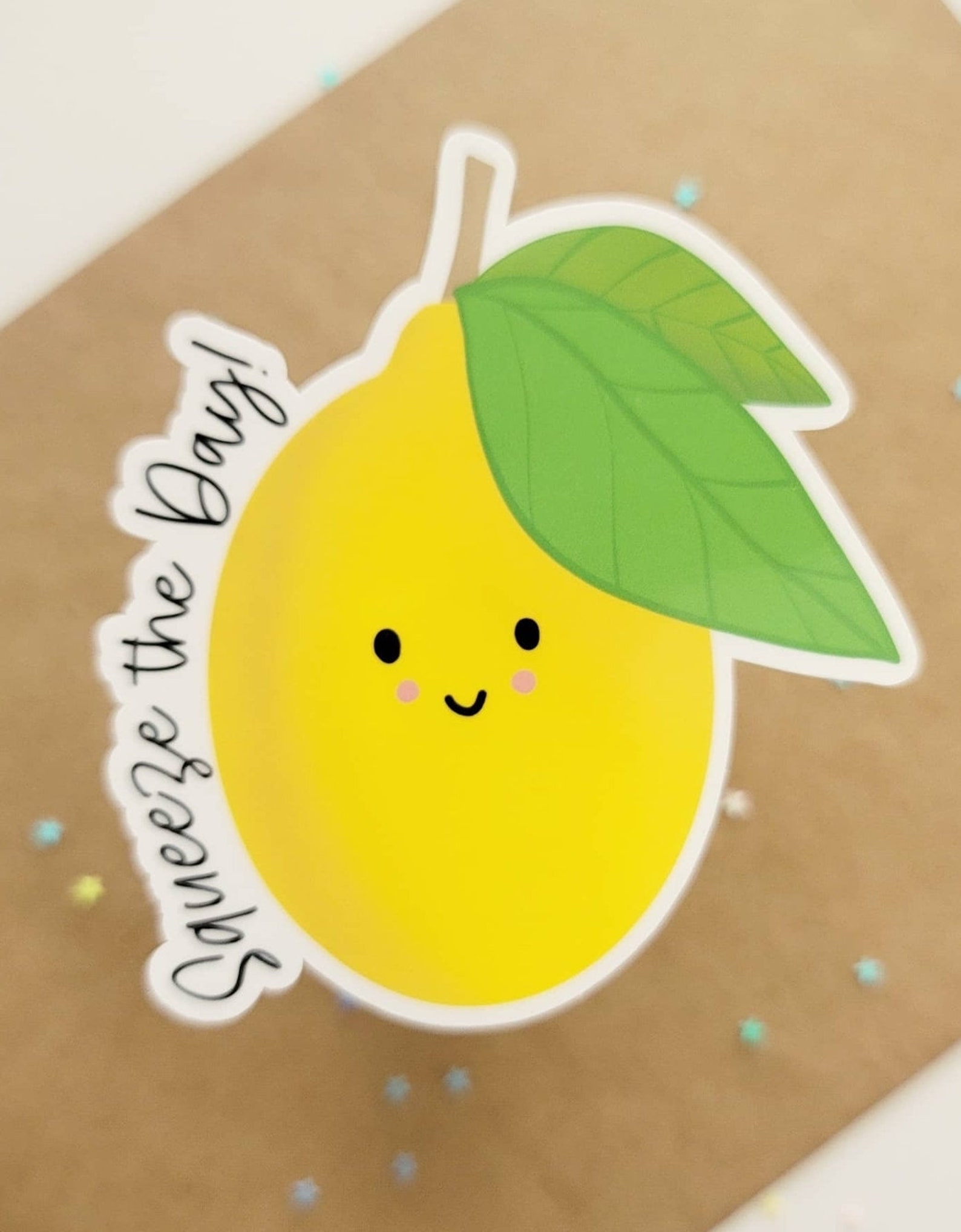 Squeeze the Day Sticker Cute Kawaii Lemon Motivational - Etsy