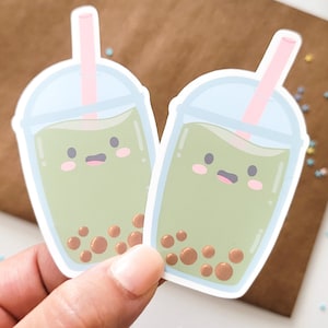 Cute Boba Drink Sticker | Cute Kawaii Love Bubble Tea Gift for Boba ...