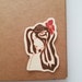 Island Girl Sticker Brown Line Art or Color Glossy Die Cut - Etsy