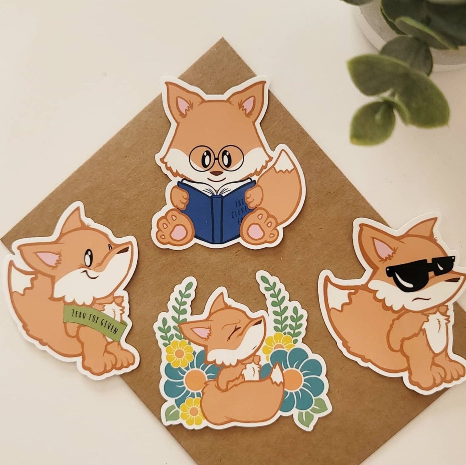 Cool as Fox Sticker Cute funny fox with sunglasses animal | Etsy