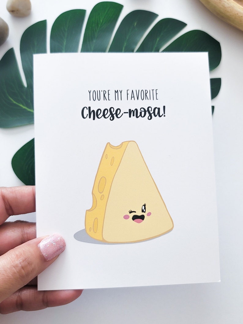 You're My Favorite Cheese-mosa Greeting Card Happy - Etsy
