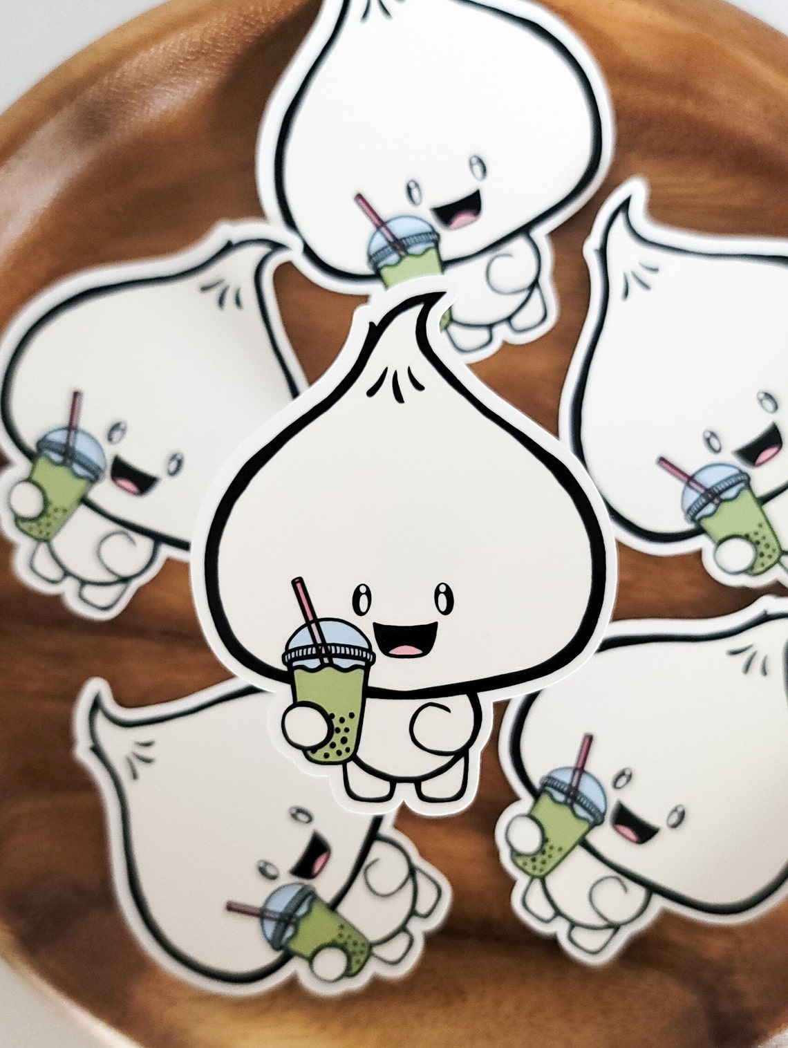 Green Tea Boba Bao Sticker Dumpling Bao Bun Siopao - Etsy