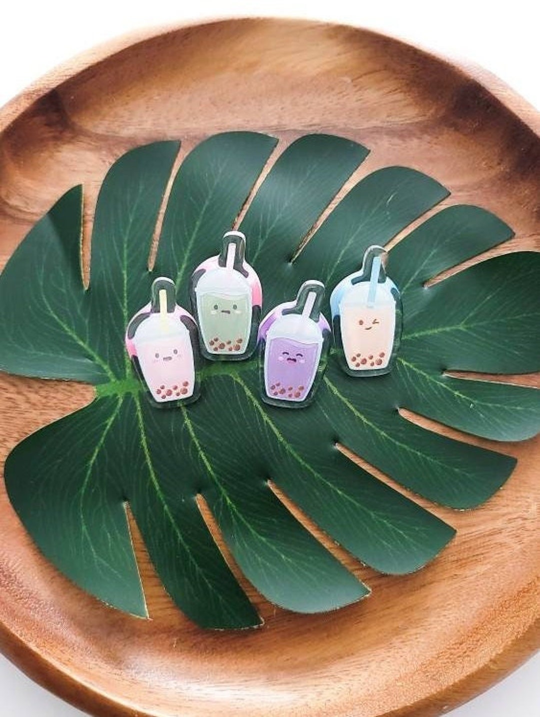 ACRYLIC PIN Boba Pins Taro Matcha Milk Tea Boba Bubble Tea Matcha Pin ...