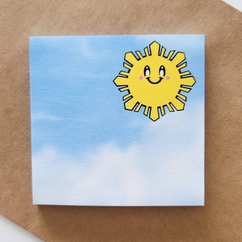 Filipino Sun Sticky Note Pad 3 X 3 50 Sheets - Etsy