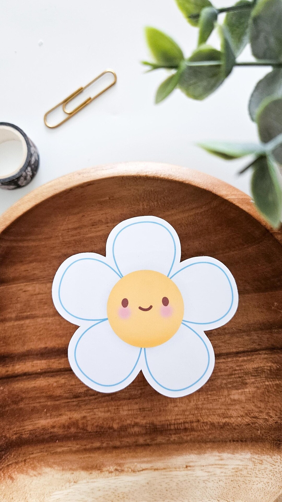 Daisy Sticker | Cute White Flower Trendy Floral Kawaii Sticker - Etsy