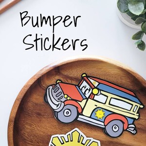 CAR DECAL Jeepney Weatherproof Removable Vinyl Bumper Sticker Cute ...