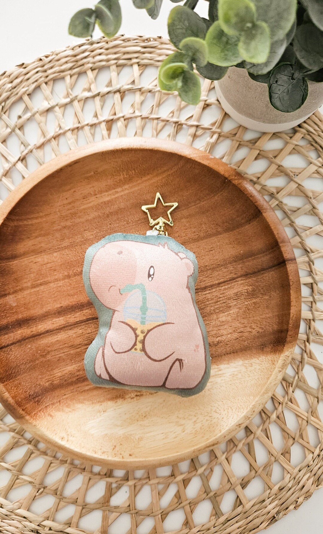 Capy-boba PILLOW KEYCHAIN Cute Kawaii Capybara Keychain Charm Backpack ...