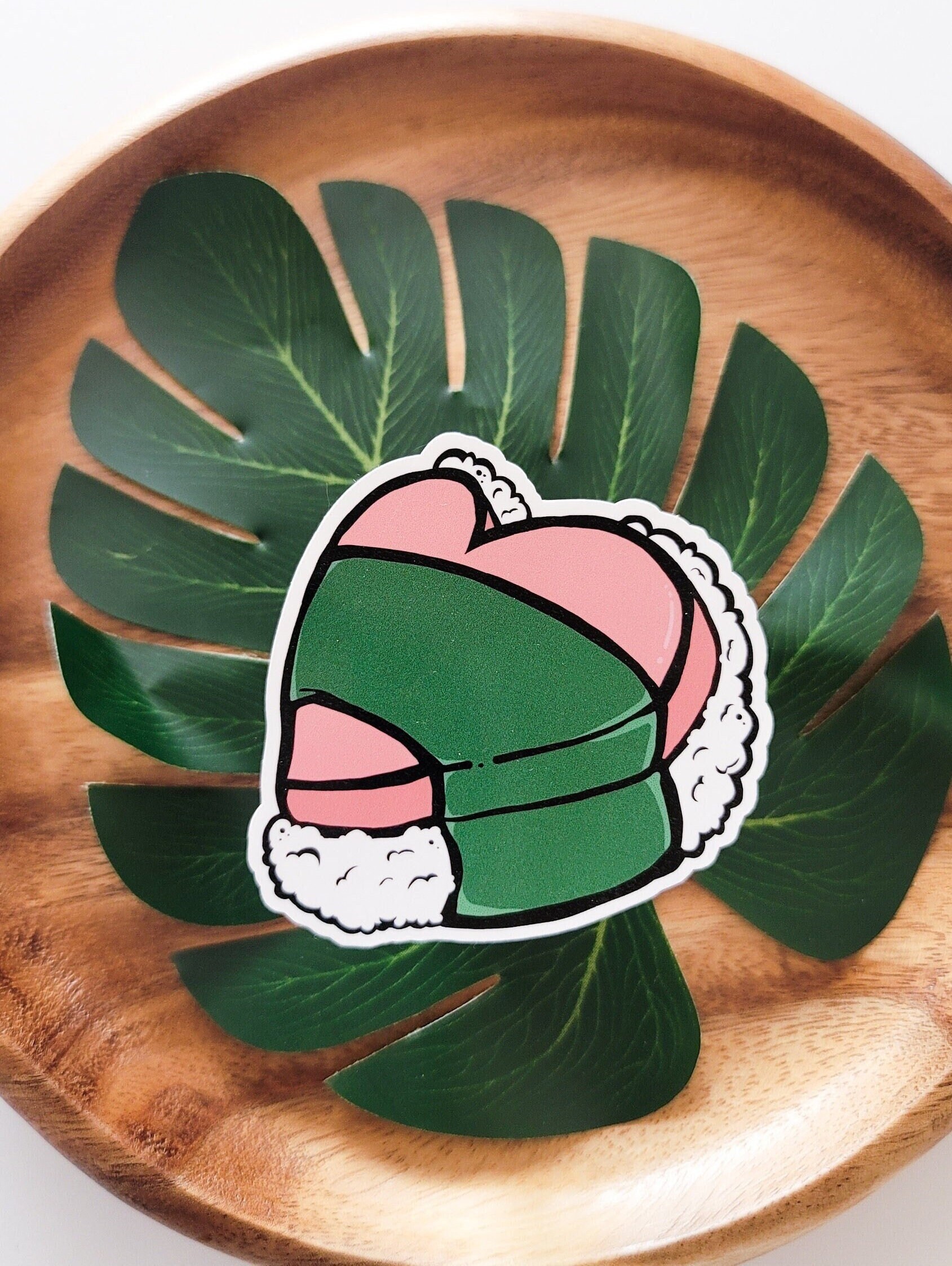 Musubi Heart Sticker Spam Musubi Lover Hawaiian Food Snacks - Etsy