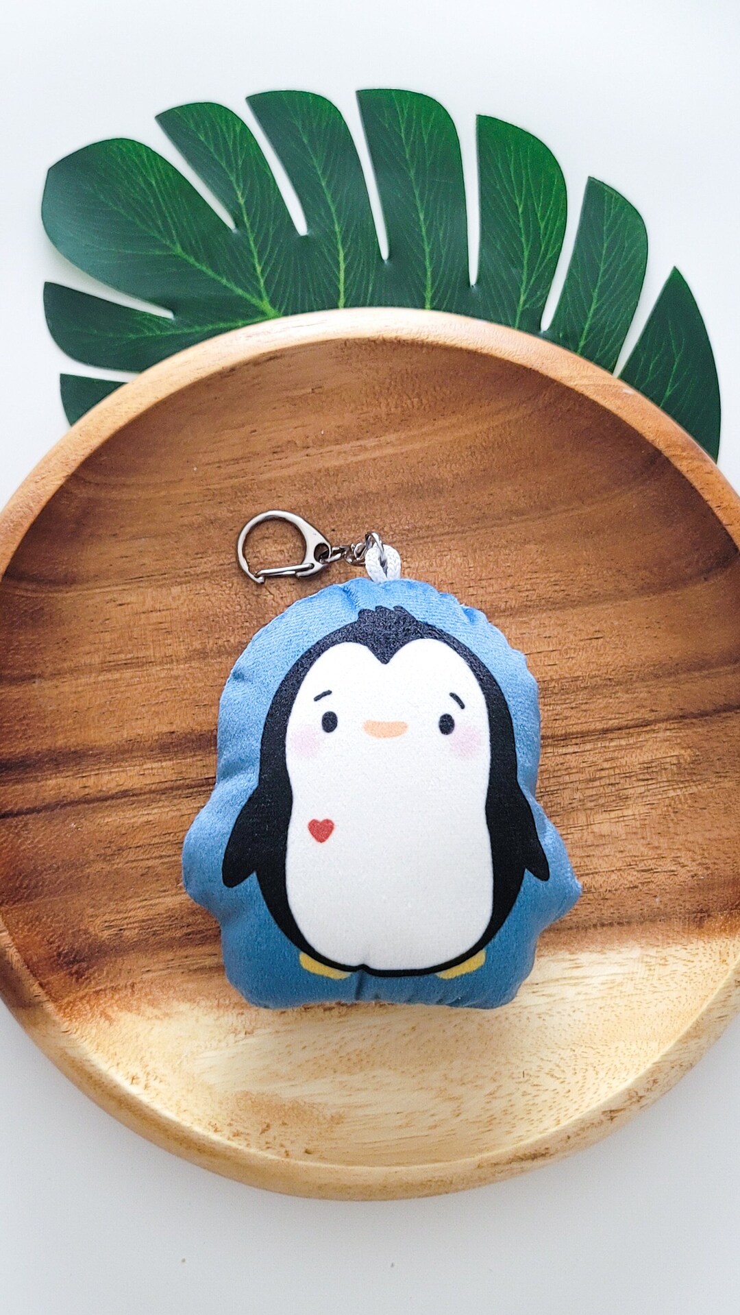 Penguin PILLOW KEYCHAIN Cute Kawaii Chonky Penguin Keychain Charm ...