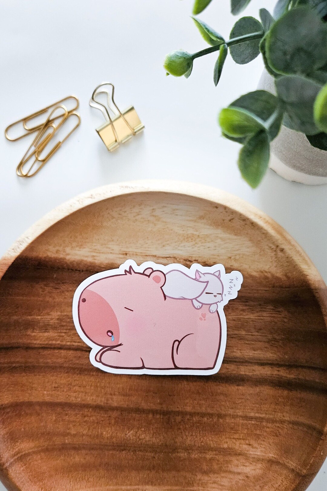 Capy-snore-a Sticker Cute Kawaii Capybara Kawaii Animal - Etsy