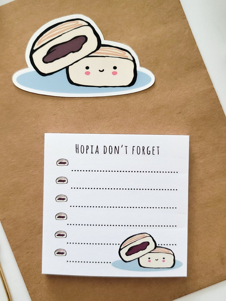 Hopia Don't Forget Sticky Note Pad 3 X 3 50 | Etsy