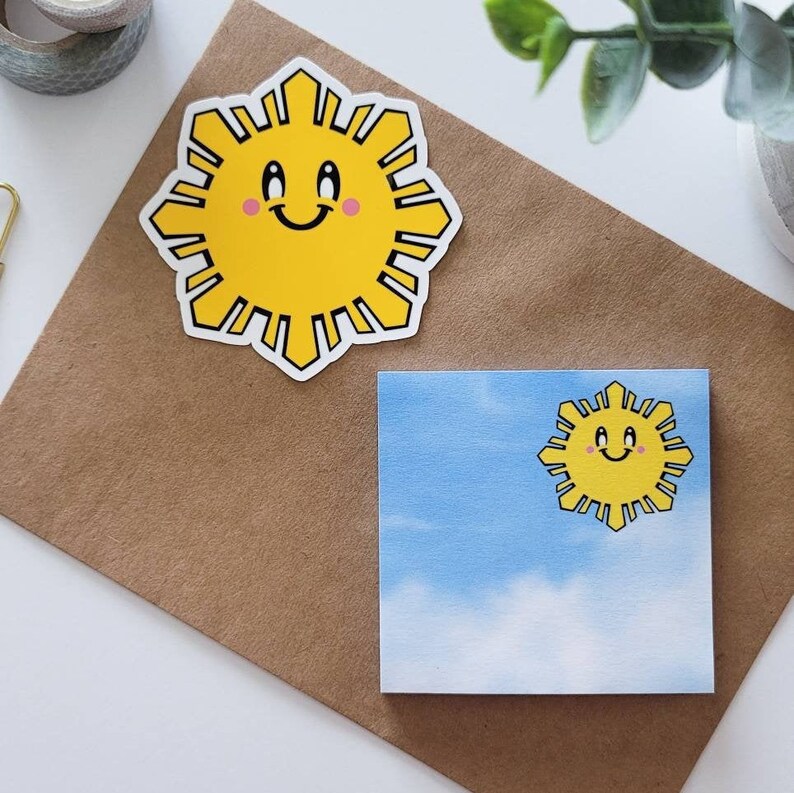 Filipino Sun Sticky Note Pad 3 X 3 50 Sheets - Etsy