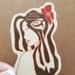 Island Girl Sticker Brown Line Art or Color Glossy Die Cut - Etsy