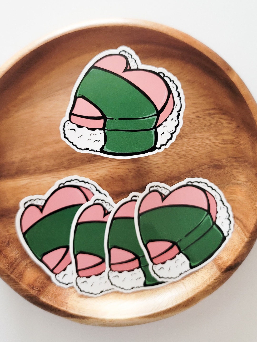 Musubi Heart Sticker | Spam Musubi Lover Hawaiian Food Snacks Rice and ...