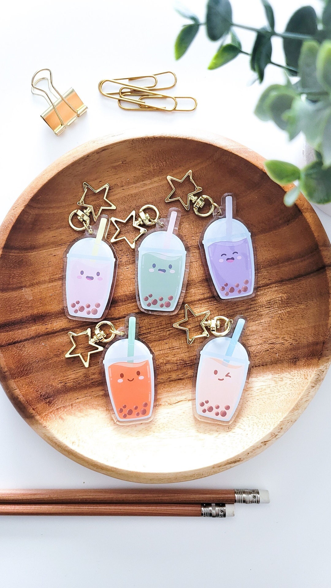 Boba ACRYLIC KEYCHAINS Kawaii Bubble Tea Lover Boba Gift - Etsy