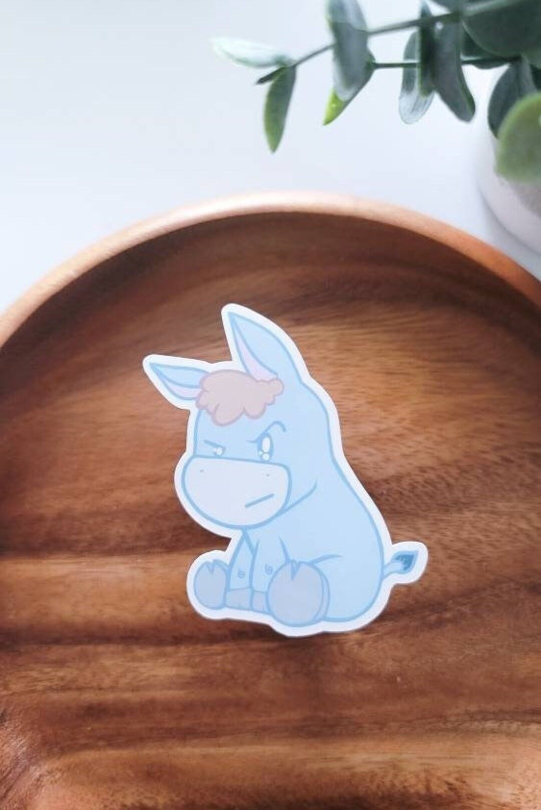 Grumpy Donkey Sticker Cute but Mad Donkey Kawaii Animal - Etsy