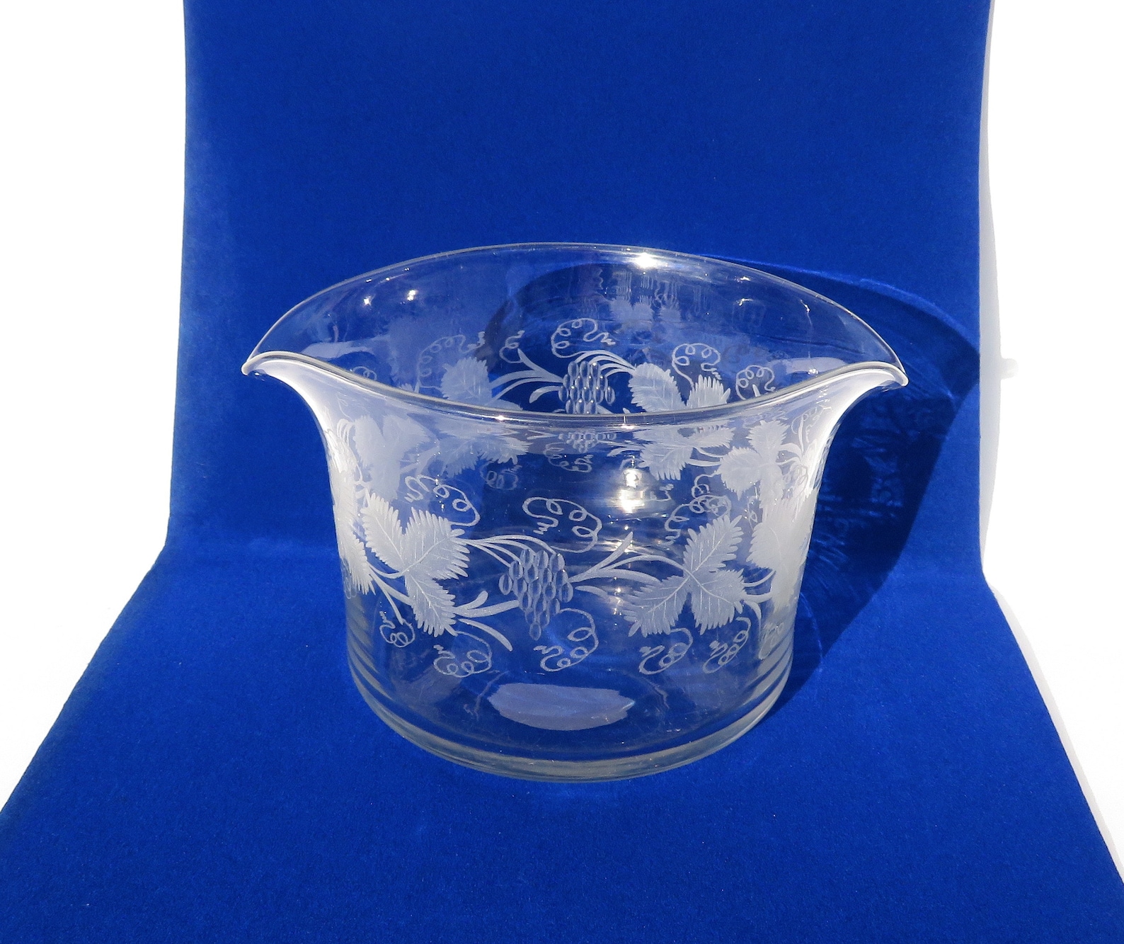 Victorian Wine Rinser in Elegant Engraved Crystal Antique | Etsy