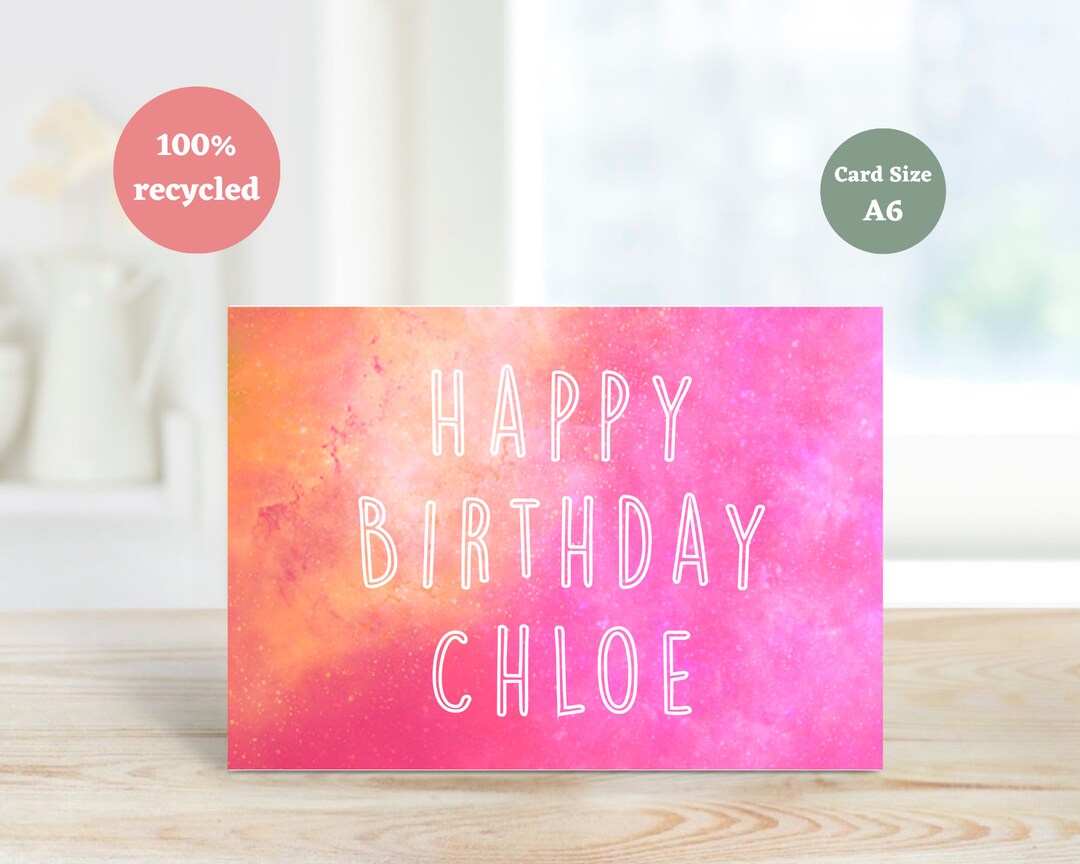 Personalised Tie Dye Greetings Card For Him For Her Send Direct To ...