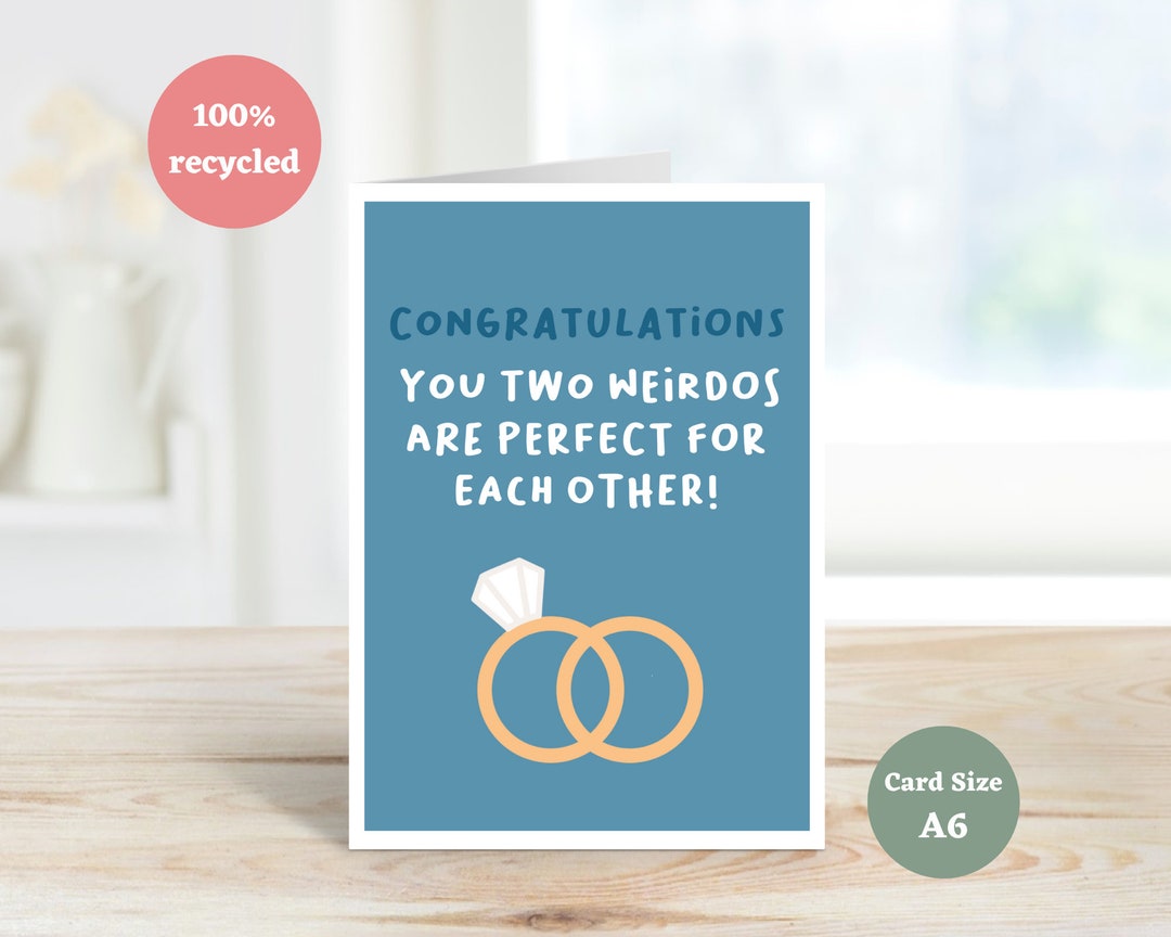 Congratulations Card Blue Diamond Engagement or Wedding - Etsy
