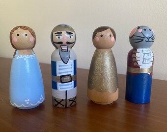Nutcracker Peg Doll Set - Etsy