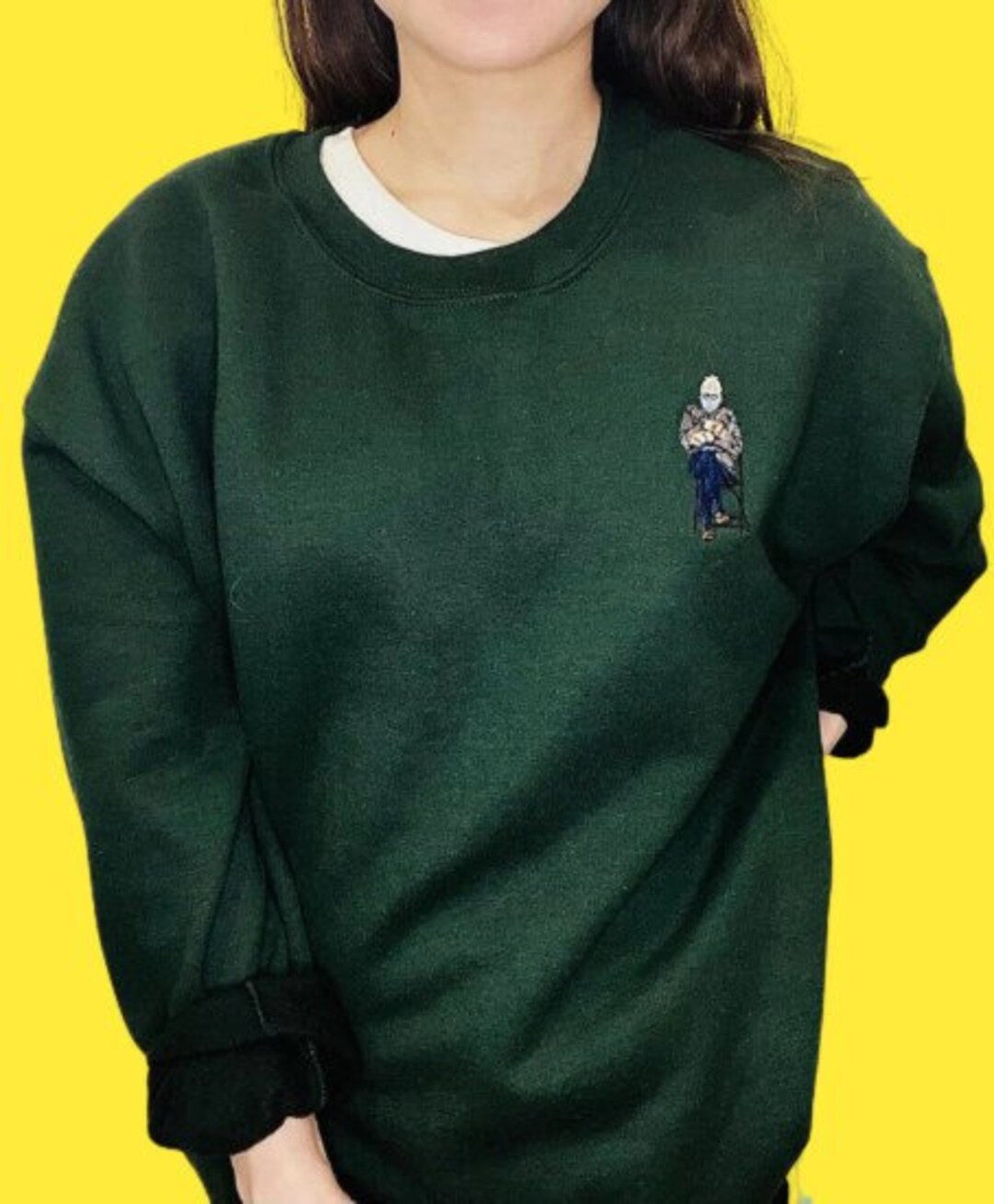 BERNIE SANDERS Inauguration EMBROIDERED Sweatshirt / Unisex / Crewneck ...