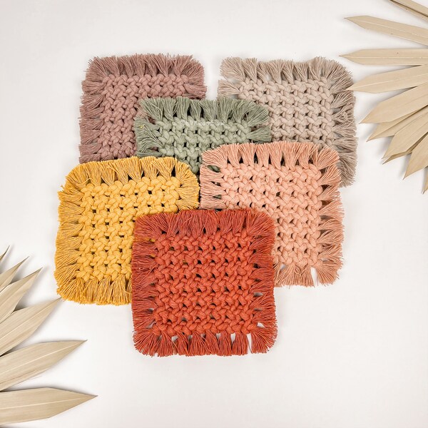 Macrame Coasters - Etsy