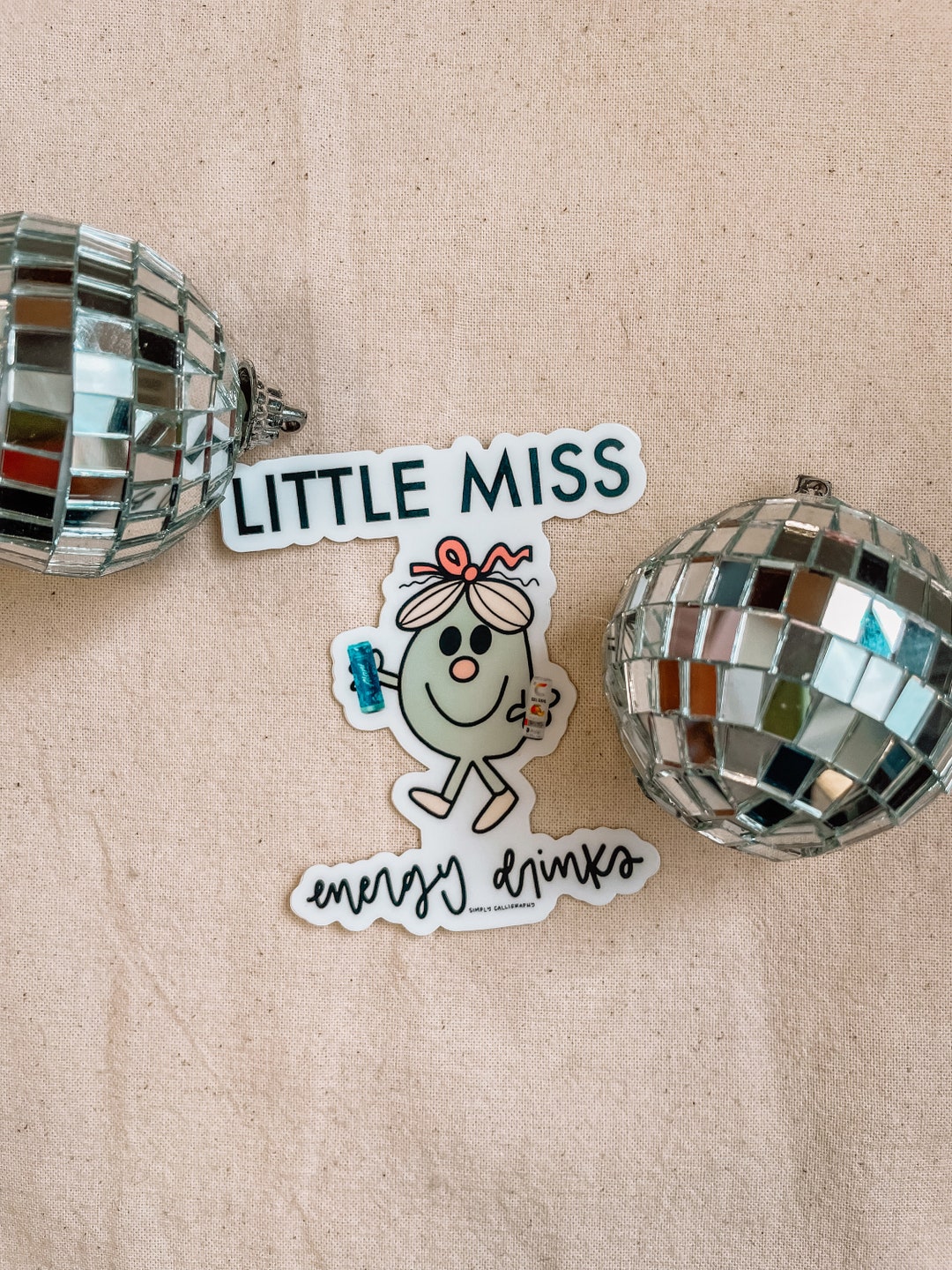 Little Miss Energy Drinks Vinyl Sticker - Etsy