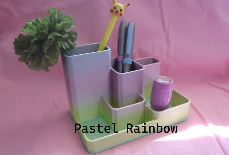 Cute Desk Organizer Hold Cute Rainbow Color Pencil/pen Holder - Etsy