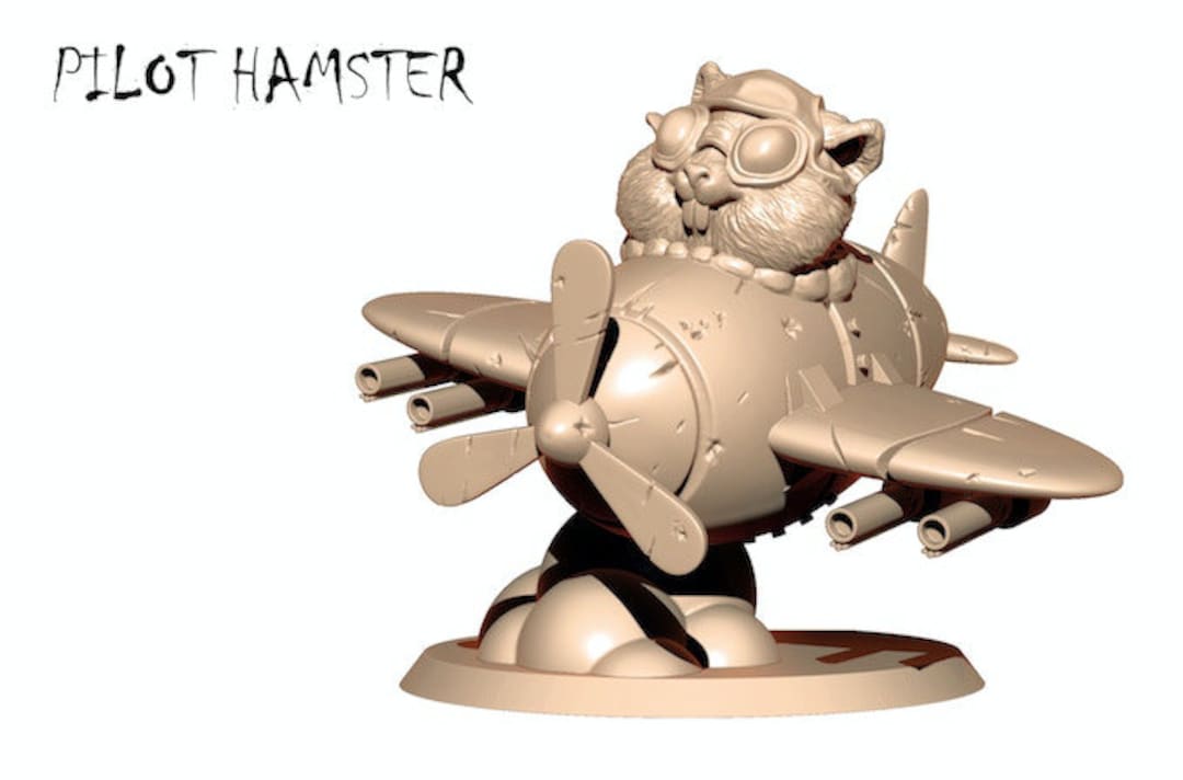 Pilot Hamster DND Hamster Resin Print - Etsy